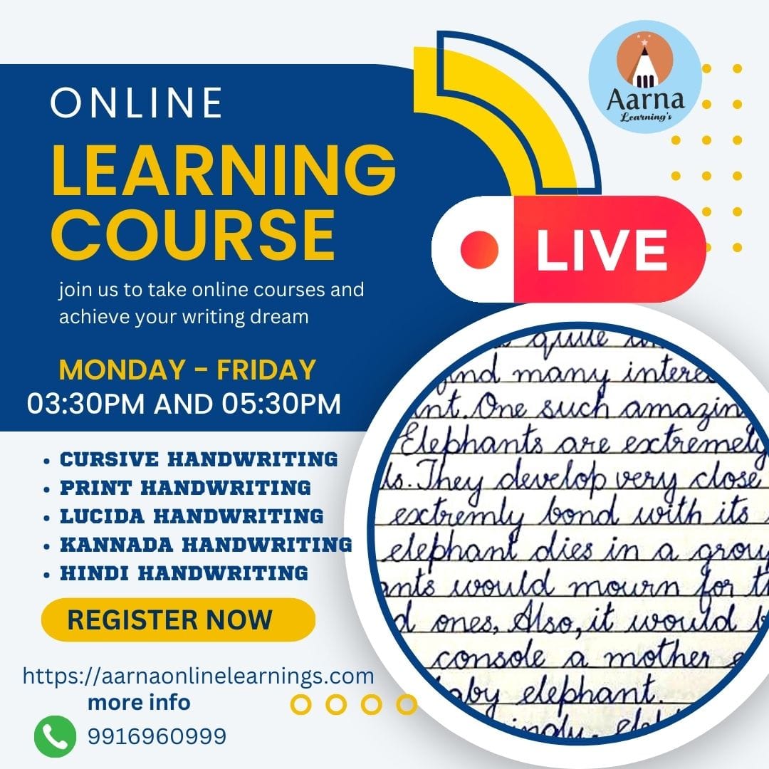 Aarna learnings | Learn Handwriting Online